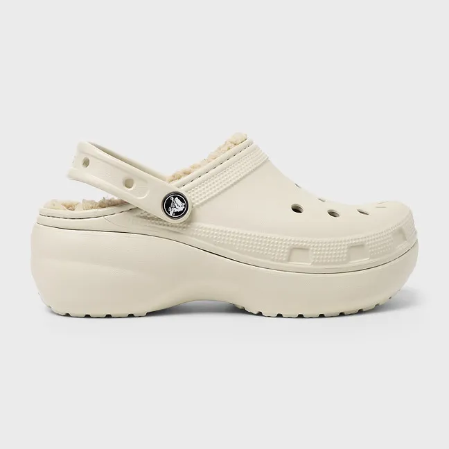 [크록스] 털크록스 클래식 플랫폼 라인드 클로그 207938-2Y2 본 베이지 - 에이블리 스토어