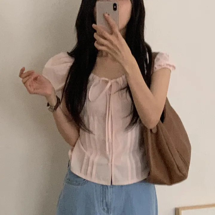 키논 퍼프 블라우스 - 에이블리 스토어