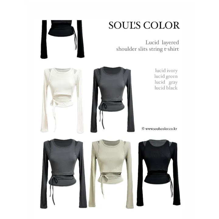 [Restock!] Lucid layered strap T (4color) - 에이블리 스토어