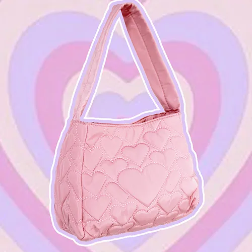 쿠오 heart power padding bag (3color) - 위시버킷