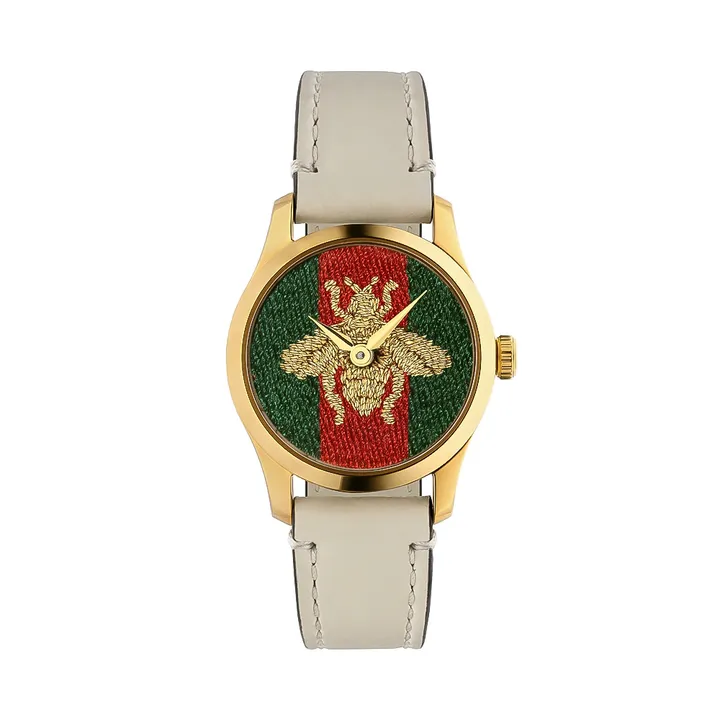 구찌 YA1265009 G타임리스 여성 가죽 쿼츠 27mm - 에이블리 스토어