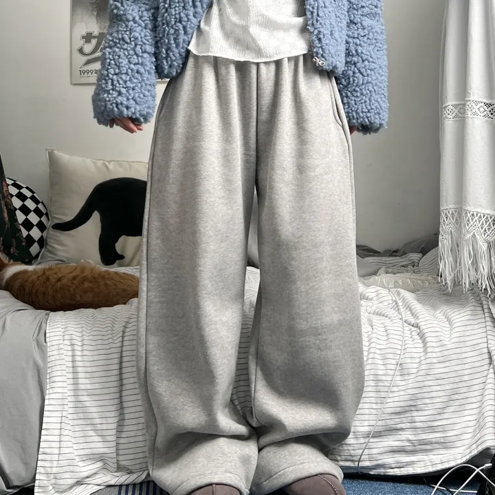 오피엠(OPM) cotton balloon wide sweat pants - 에이블리 스토어