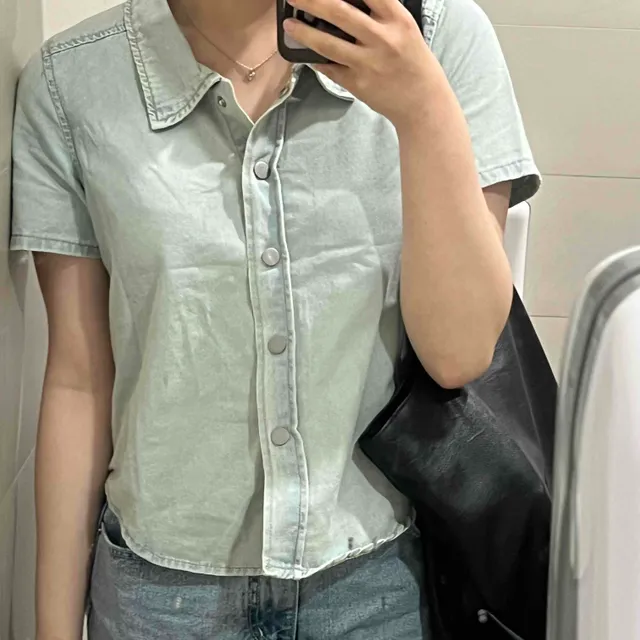 [당일발송]모네나 MADE 요트 데님 셔츠 - 에이블리 스토어