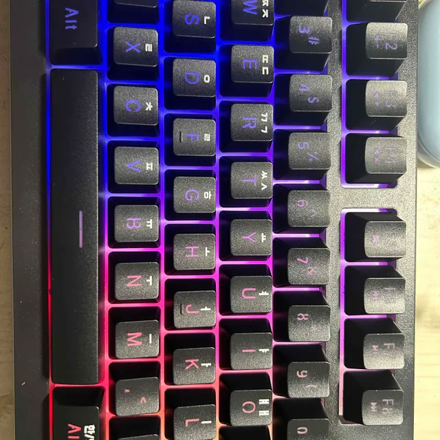 K150 텐키리스 레인보우 LED 게이밍 멤브레인 키보드 블랙 - 에이블리 스토어