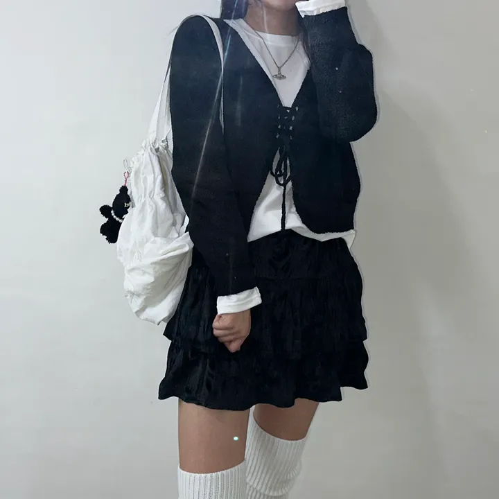 eyelet cardigan knitwear - 에이블리 스토어