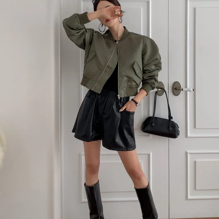 항공 셔링 점퍼 ( 2 color ) 가볍게 툭 걸쳐줘도 잘 꾸민 언니 느낌~~ 오픈 기념 할인 이벤트 진행 중 - 에이블리 스토어