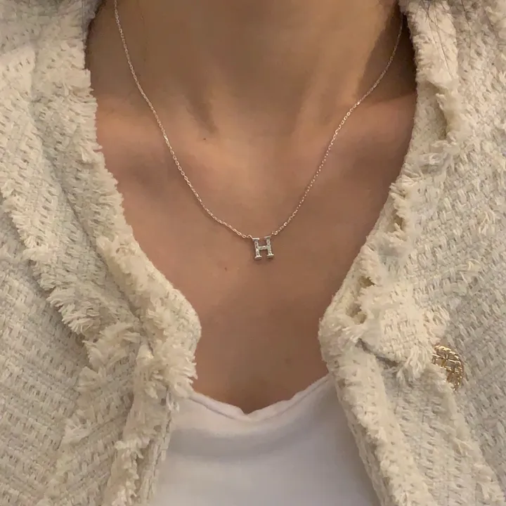 [A~Z/silver 925] dearest initial necklace - 에이블리 스토어