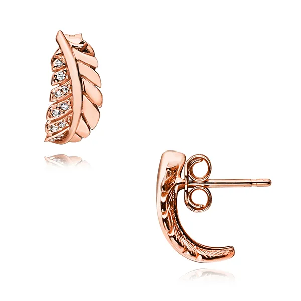 판도라 282574C01 모먼트 플로팅 커브드 깃털 귀걸이 - 에이블리 스토어