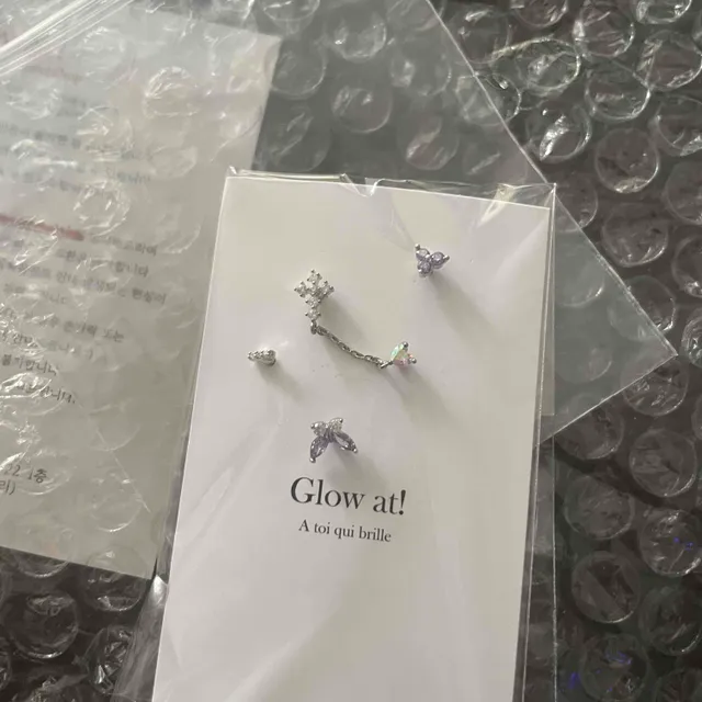 퍼플드림 하트 나비 써지컬스틸 피어싱세트 - 에이블리 스토어