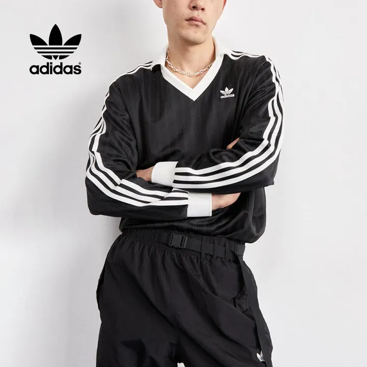아디다스 아디컬러 3S 피케 풋볼 져지 긴팔티 블랙 IZ4808 - 에이블리 스토어