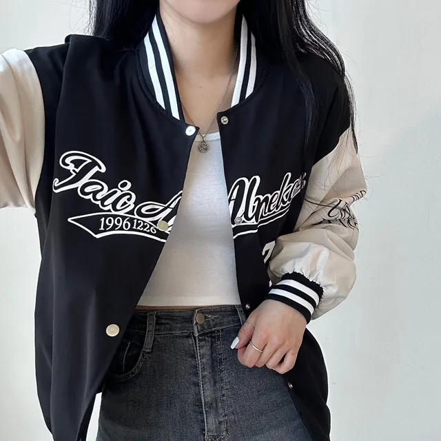 [데일리/핏보장!] 1996,Y2K 배색 블루종 바시티 야구 점퍼 자켓 [3color] - 에이블리 스토어