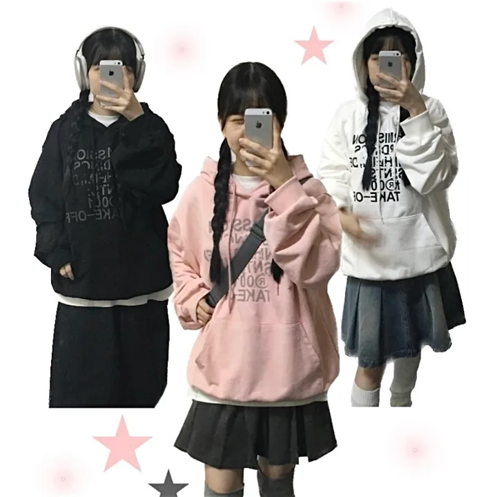 [Bestෆ] y2k 레코딩 후드티 (3color) - 에이블리 스토어