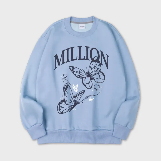 MILLION Butterfly 해비쭈리 맨투맨 - 에이블리 스토어