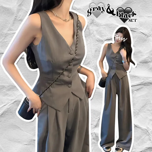 사쿠/X [SET] vest&slacks 2-piece - 에이블리 스토어