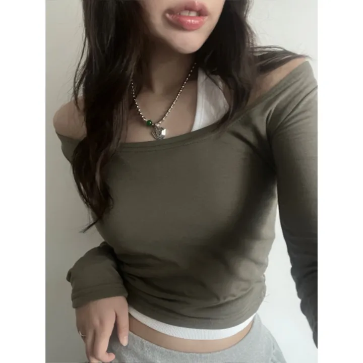 (가을미리준비할인!) 데일리 슬림 유넥 이너 긴팔 티셔츠 4col - 에이블리 스토어