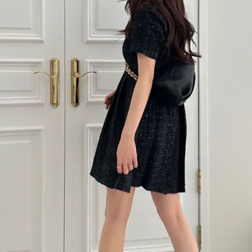 스팡클 하이플리츠 미니 원피스 Spangle Highplitz Mini Dress - 에이블리 스토어