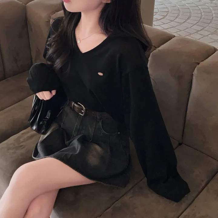 [린넨!/루즈핏/국내제작]살탐방지로 딱,린넨 루즈핏 브이넥 팬던트 썸머 니트 - 에이블리 스토어