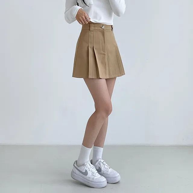 [S~2XL / y2k!] 클리어 핀턱 A라인 스커트 - 4color - 에이블리 스토어